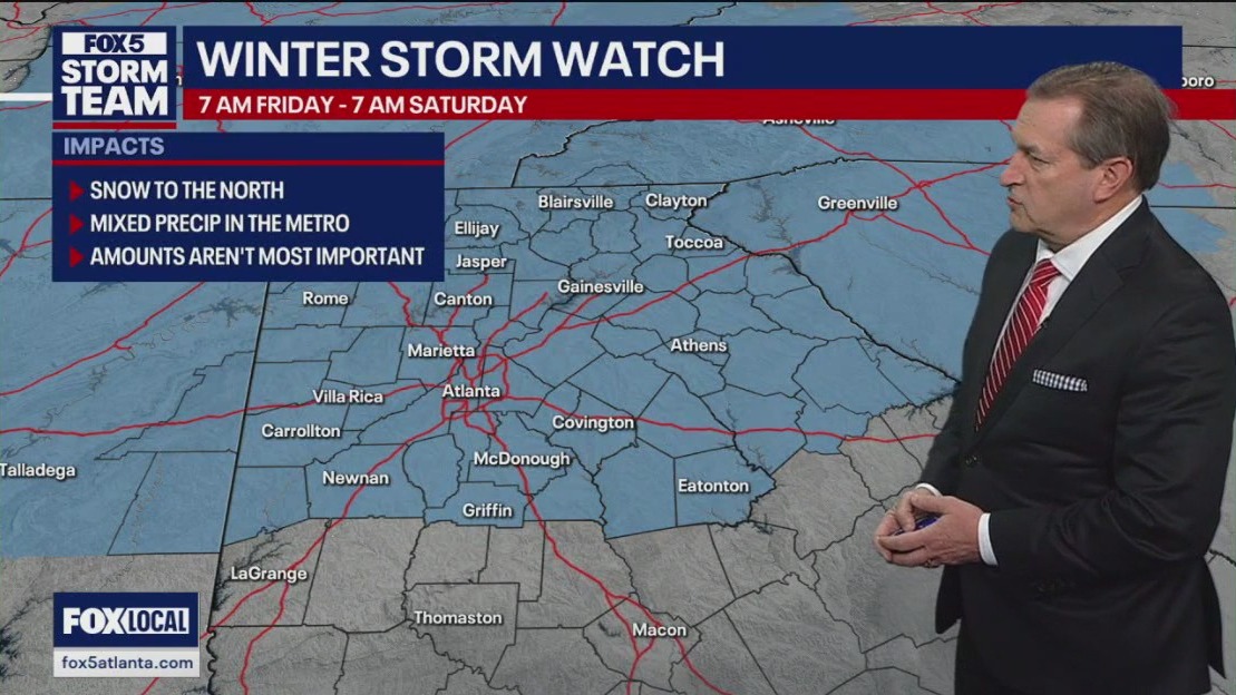 Winter Storm Watch: Timing and intensity | FOX 5 Atlanta