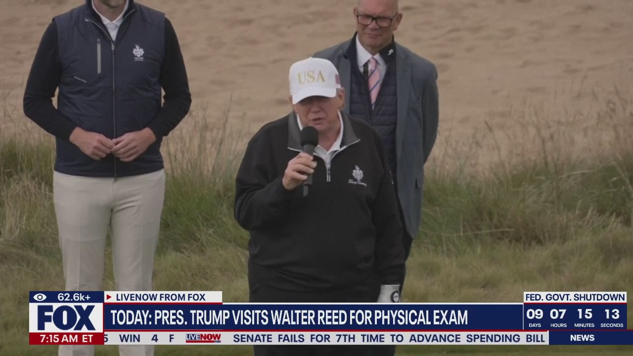 President Trump going for physical exam | LiveNOW from FOX