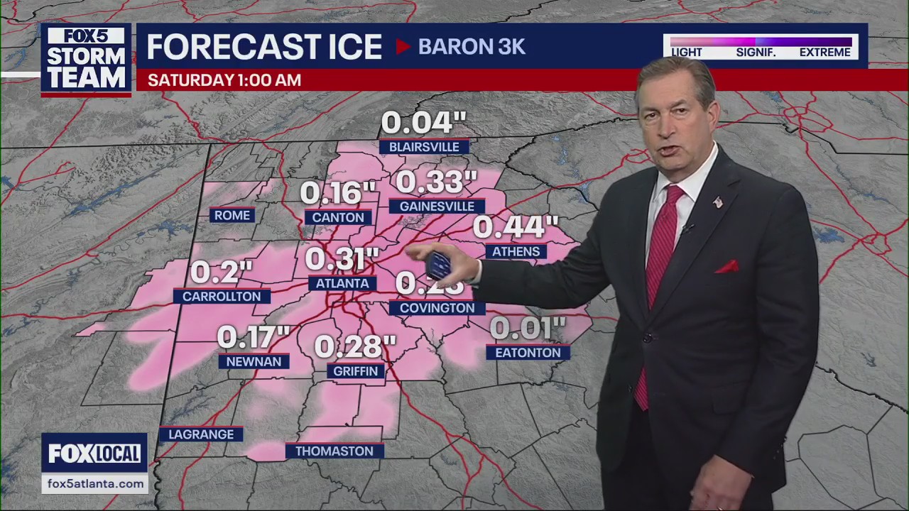 Atlanta ice, snow latest forecast | FOX 5 Atlanta