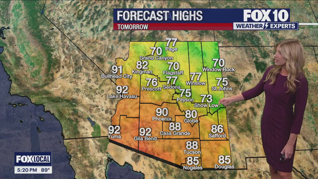 Arizona weather forecast: Warm start to the week, storms possible later ...