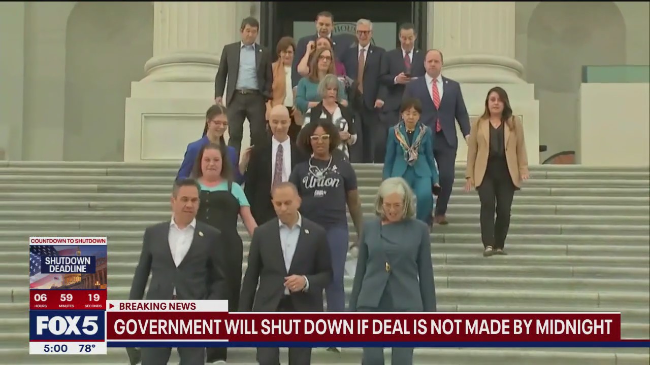 US government will shut down if deal is not made by midnight | FOX 5 New York