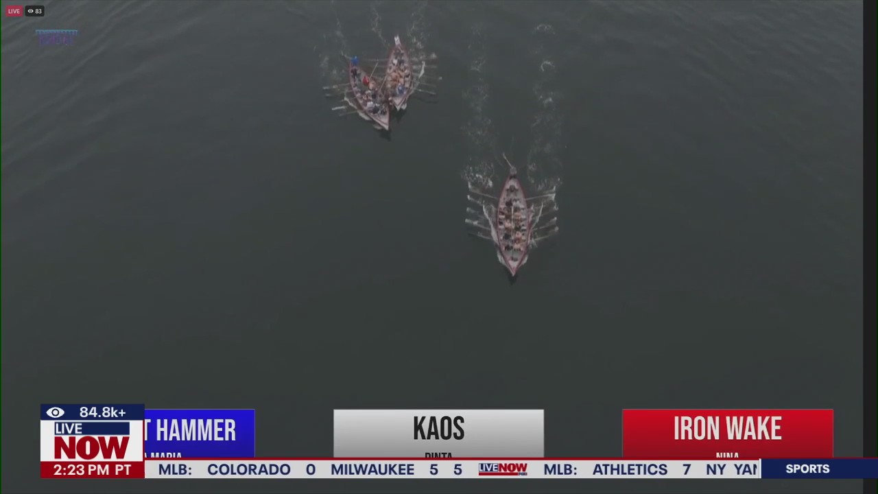 Two boats collide at the 2025 St. Peter's Fiesta | LiveNOW from FOX