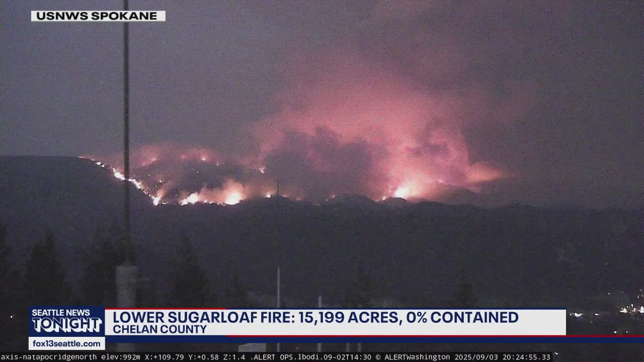 Lower Sugarloaf Fire grows to 15,000 acres, 0% contained in Chelan ...