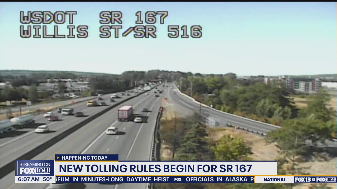 New tolling rules begin for SR 167 | FOX 13 Seattle