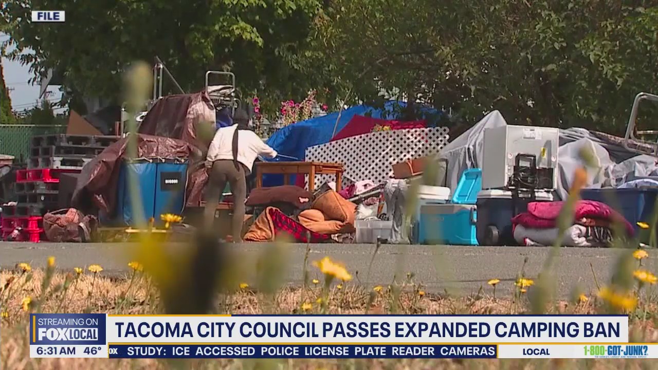Tacoma expands camping ban after City Council vote | FOX 13 Seattle