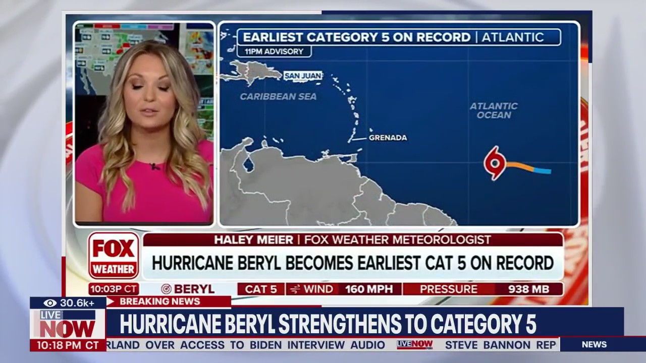 Hurricane Beryl upgraded to Category 5 | LiveNOW from FOX