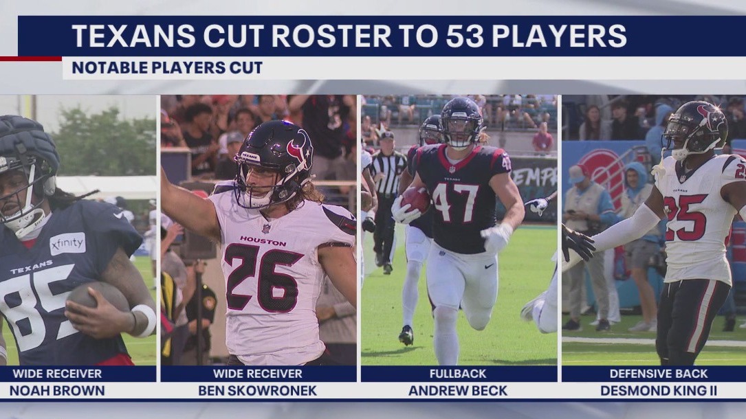 Houston Texans cuts players for 53 player roster | FOX 26 Houston