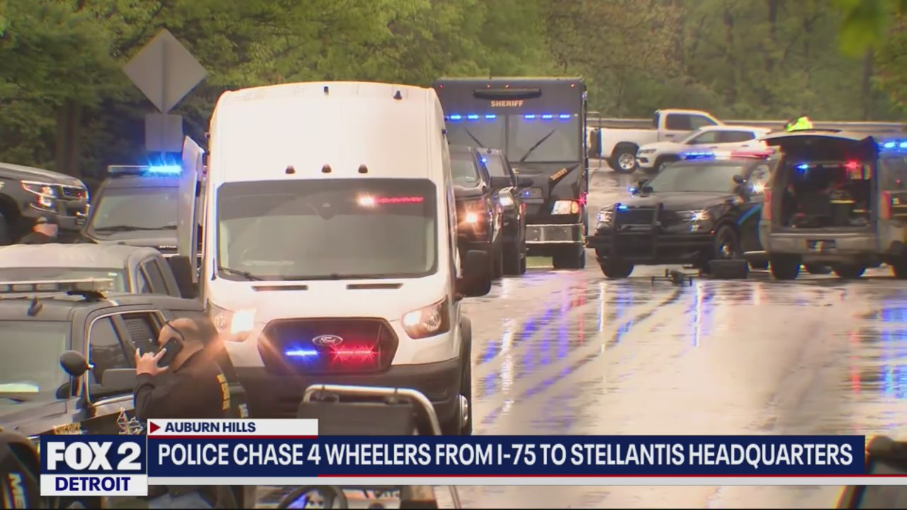 Police chase 4 wheelers on I-75, arrested at Stellantis HQ in Auburn ...