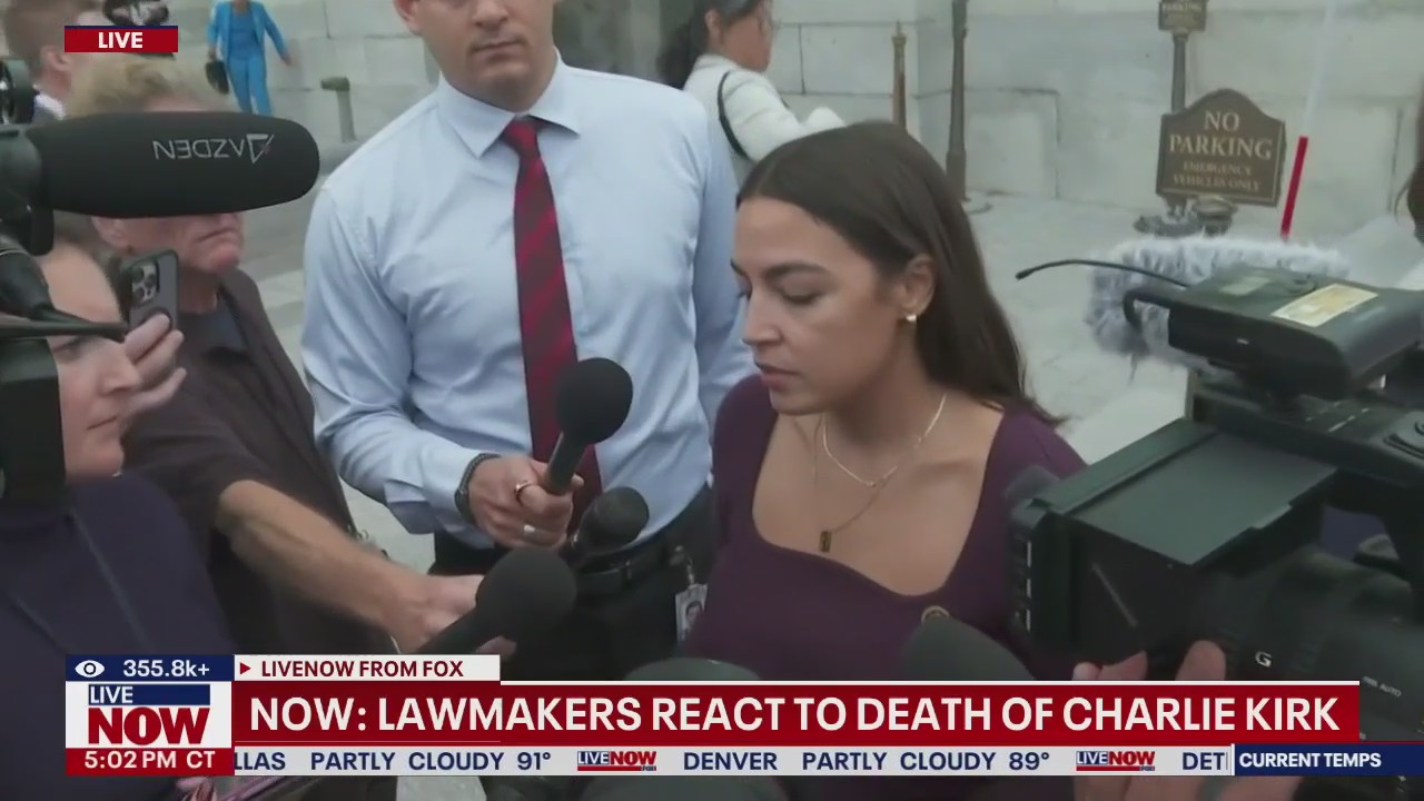 AOC reacts to Charlie Kirk being shot and killed | LiveNOW from FOX