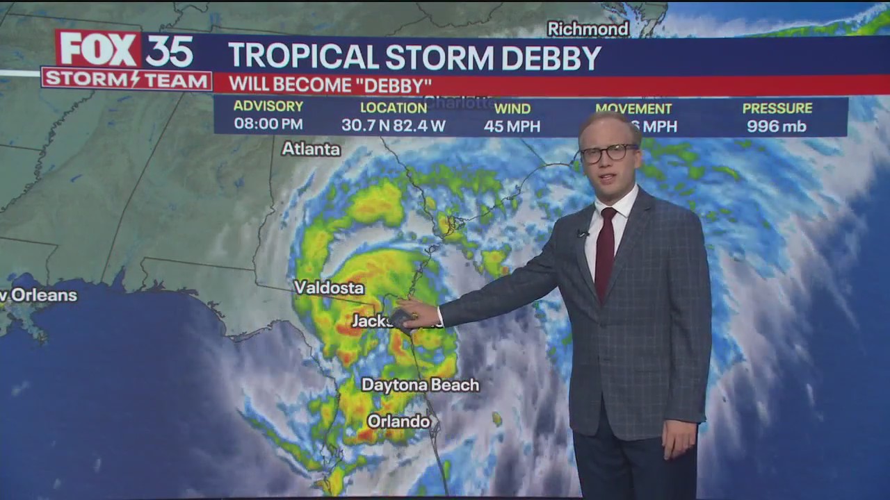 Tropical Storm Debby 10PM forecast: Georgia, South Carolina on alert ...