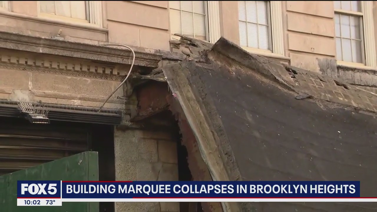 Building marquee collapses in Brooklyn Heights | FOX 5 New York