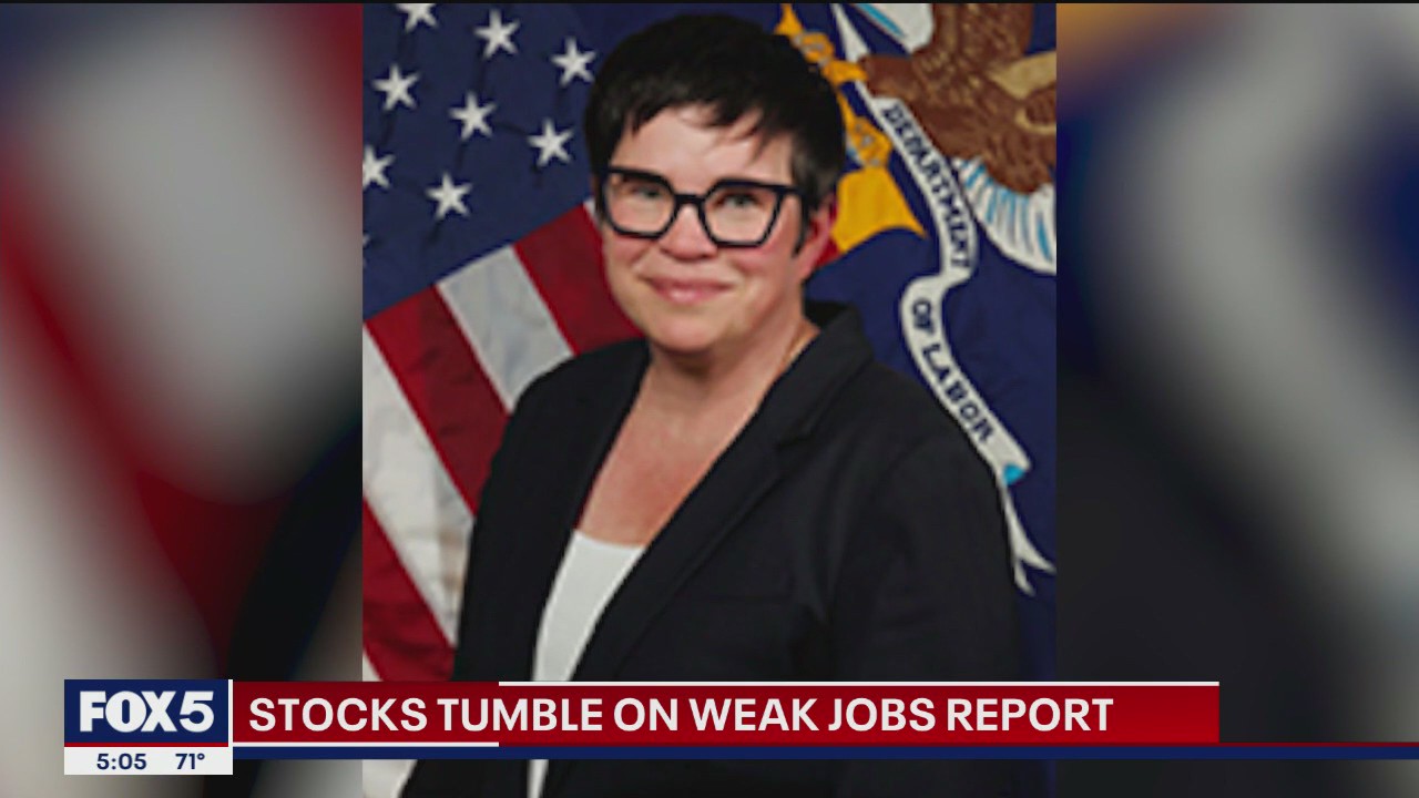 Stocks fall on weak jobs report; Trump fires labor statistics head ...