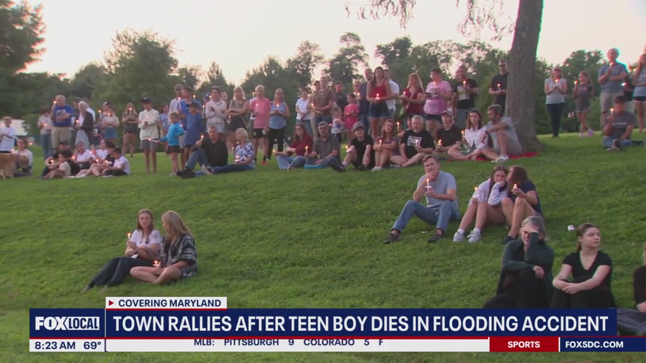 Candlelight vigil held for Maryland boy who drowned in flash flood ...