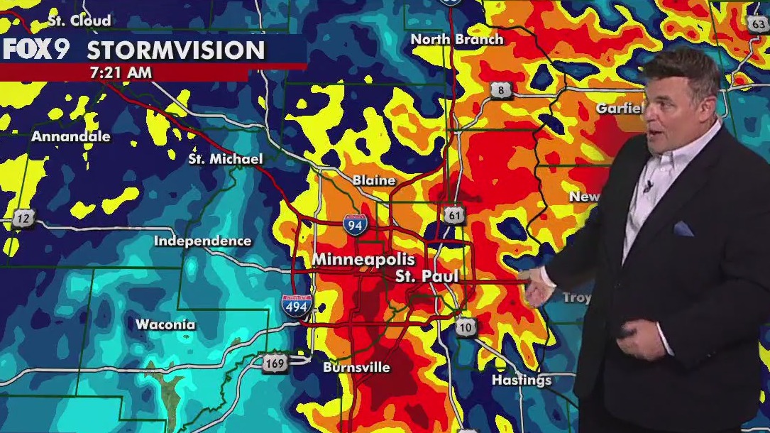 MN weather: Widespread heavy rain in the metro - 7:20 a.m. update | FOX ...