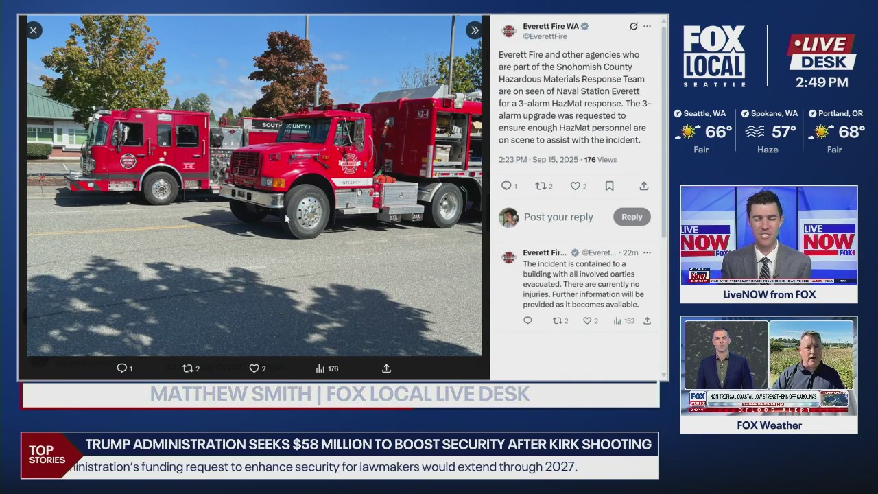 Suspicious substance investigated at Everett Naval facility | FOX 13 Seattle