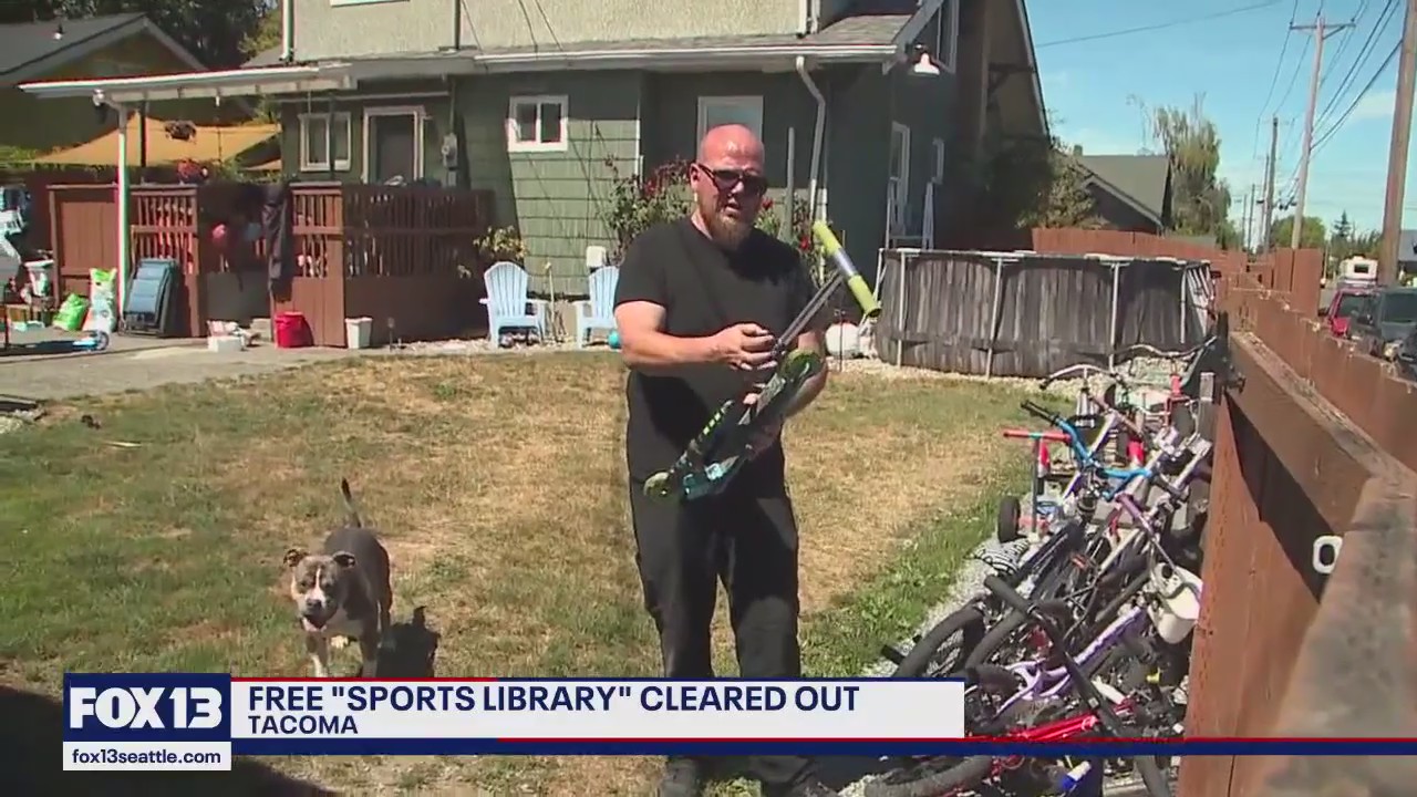 Tacoma, WA ‘free sports library’ for kids raided by thieves | FOX 13 ...