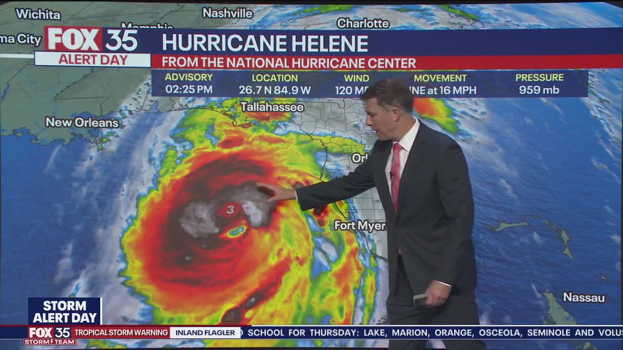 Hurricane Helene: Strengthens to Cat. 3 storm as it nears Florida | FOX ...