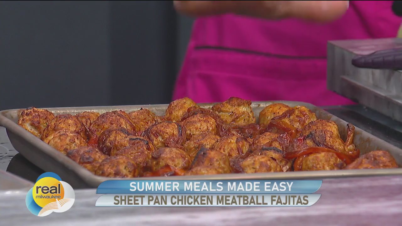 RECIPE: Sheet pan chicken meatball fajitas | FOX6 Milwaukee