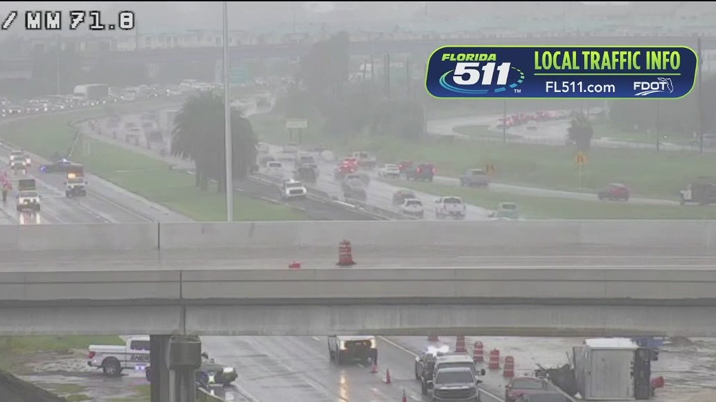 Crash shuts down eastbound I-4 lanes near SR-528 in Orange County | FOX 35 Orlando