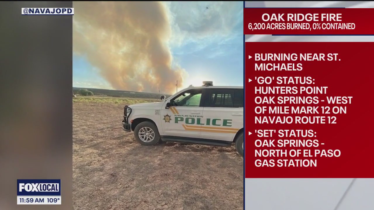Oak Ridge Fire grows to over 6K acres | FOX 10 Phoenix