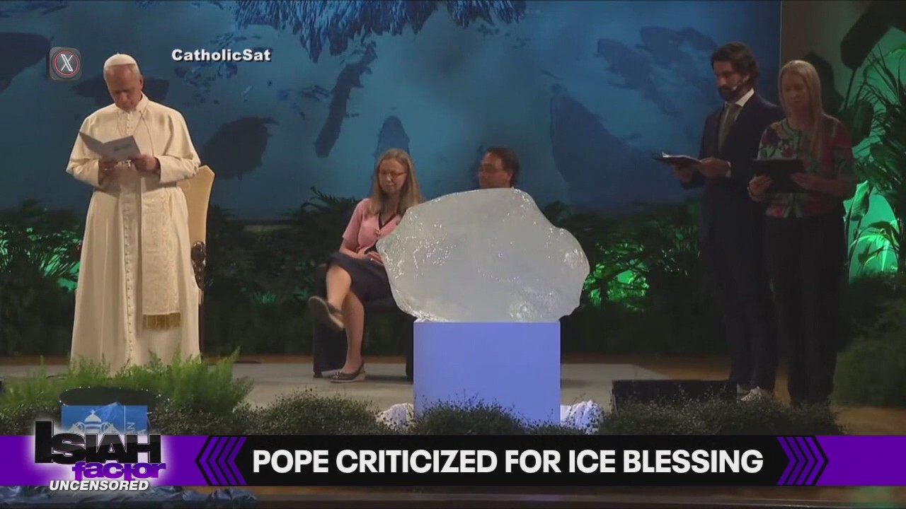 Pope Leo XIV criticized for blessing block of ice | FOX 26 Houston