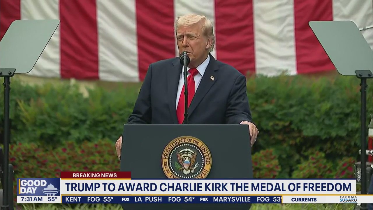Charlie Kirk to receive posthumous Presidential Medal of Freedom | FOX 13 Seattle
