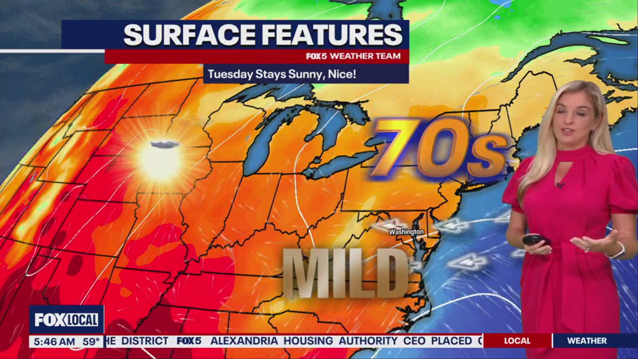 DC weather: Sunny skies, fall-like feel Monday with temps in the 70s ...