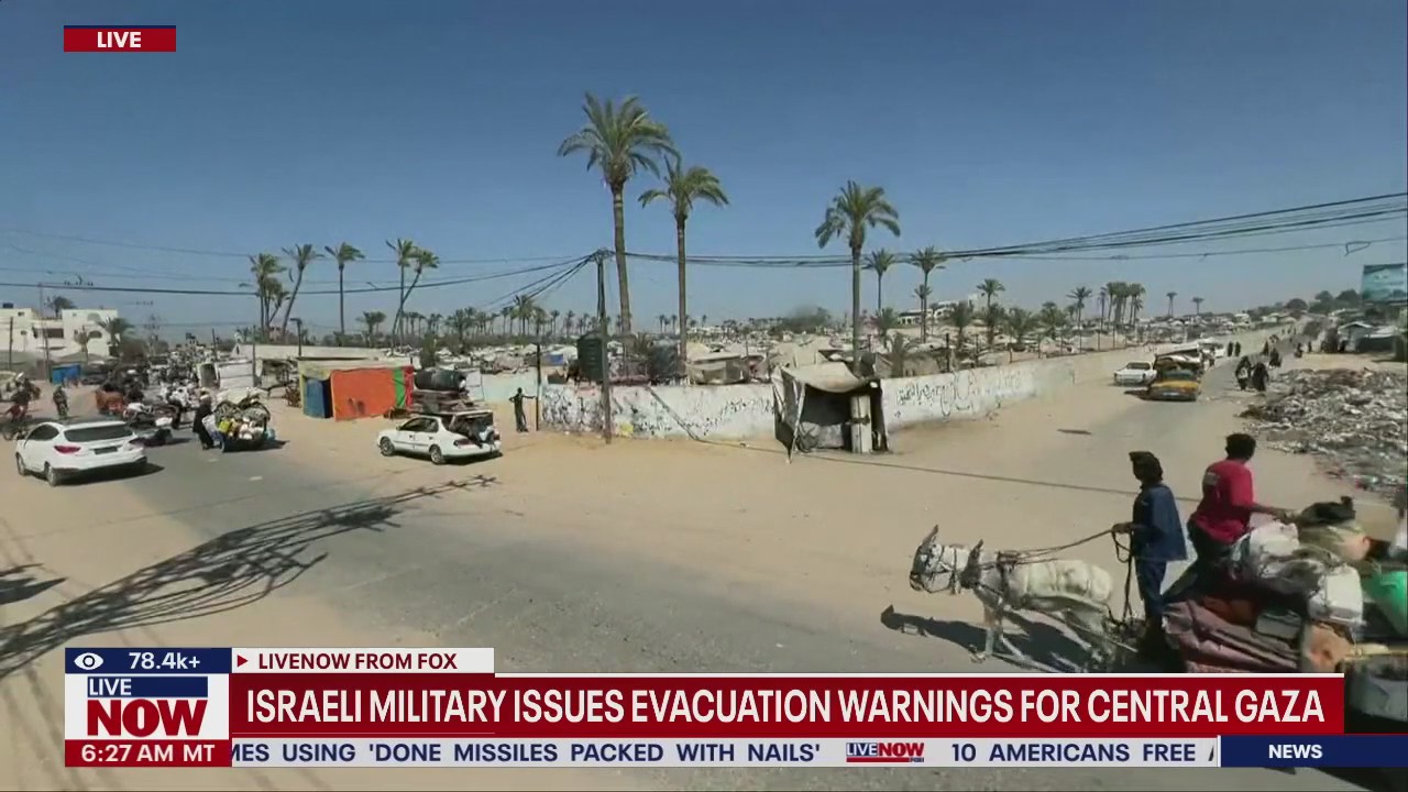 IDF issues evacuation warnings for Central Gaza | LiveNOW from FOX