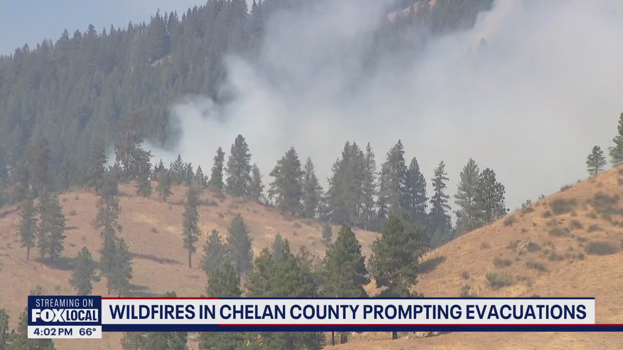 Expanding wildfires force more evacuations in Chelan County | FOX 13 ...