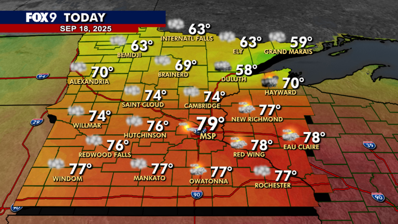 Minnesota weather: Warm again with a few rumbles Thursday, more showers ...