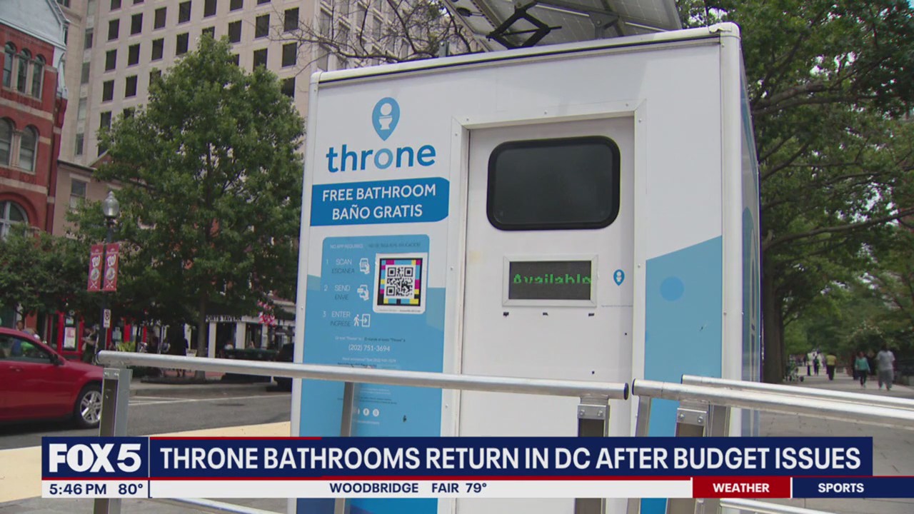 DC's 'Throne' public restrooms set to reopen after funding freeze | FOX ...